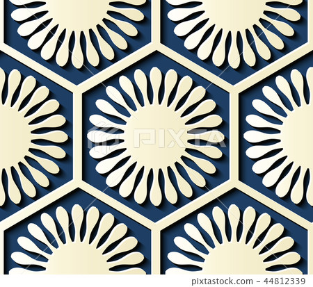 Seamless relief sculpture decoration pattern - Stock Illustration ...