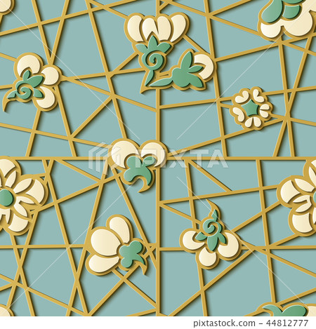 Seamless relief sculpture decoration pattern - Stock Illustration ...