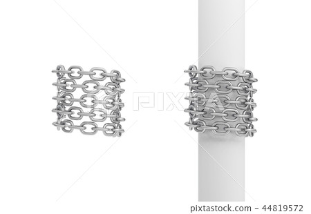 3d rendering of a two pieces of chain perfectly... - Stock Illustration ...