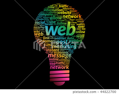 WEB bulb word cloud collage - Stock Illustration [44822700] - PIXTA
