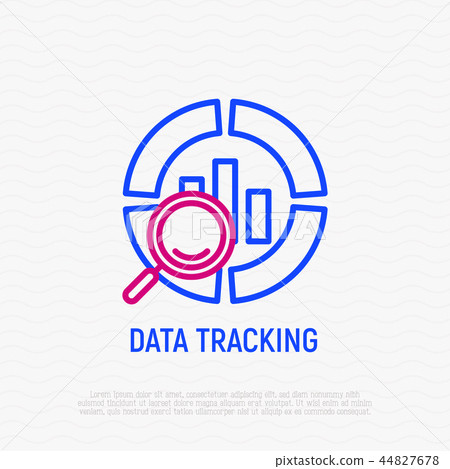 Data tracking thin line icon - Stock Illustration [44827678] - PIXTA