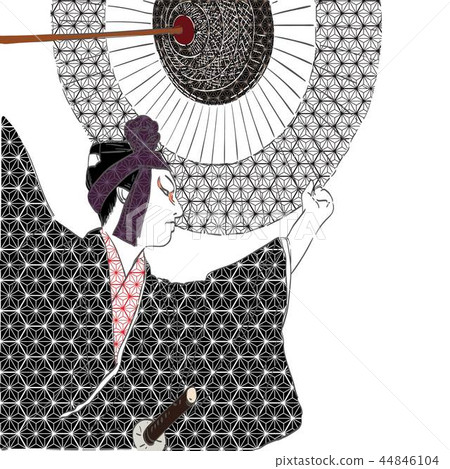 Japanese people vector with geometric pattern - Stock Illustration ...