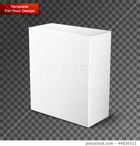 White Product Package Box Illustration Isolated On - Stock Illustration ...