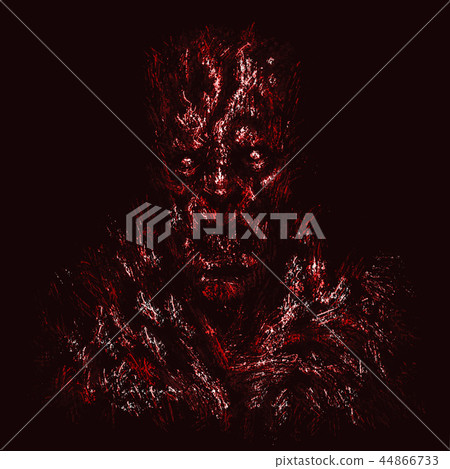 Bloody zombie red concept. Red background. - Stock Illustration ...