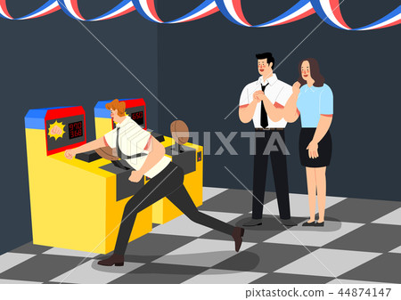 Vector - having fun together after work.... - Stock Illustration ...