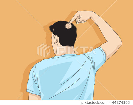 Vector - Hair loss cartoon, Young man and woman... - Stock Illustration ...