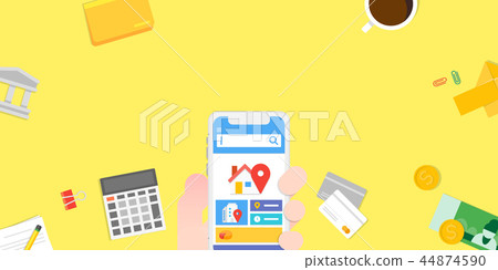 Vector - Mobile devices, services concepts with... - Stock Illustration ...