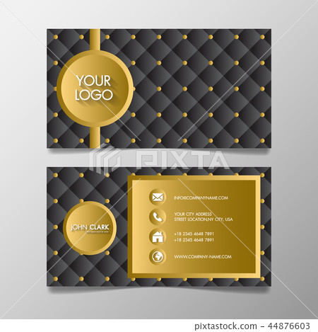 Premium luxury and elegant Gold Black name card - Stock Illustration ...