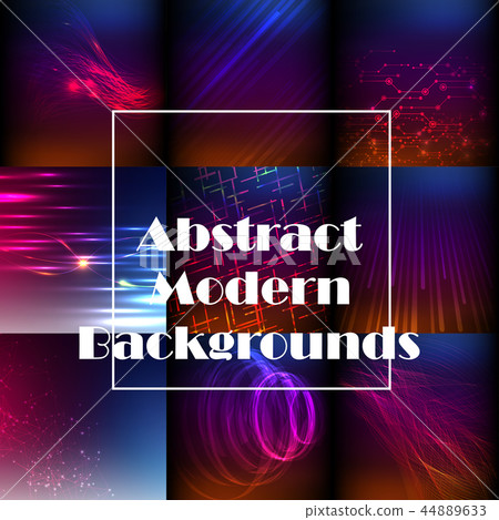 Set of abstract technology web banner. - Stock Illustration [44889633 ...
