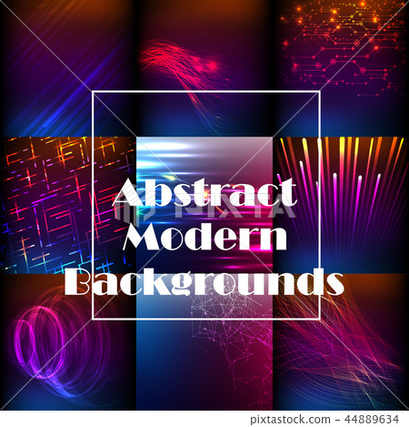 Set of abstract technology web banner. - Stock Illustration [44889634 ...