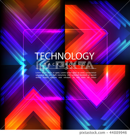 Set of abstract technology web banner. - Stock Illustration [44889946 ...