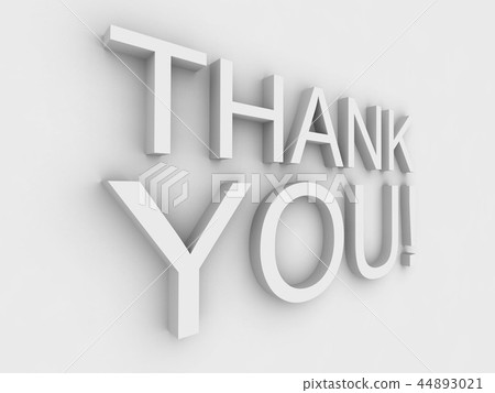 Thank you! text, words on white background - Stock Illustration ...