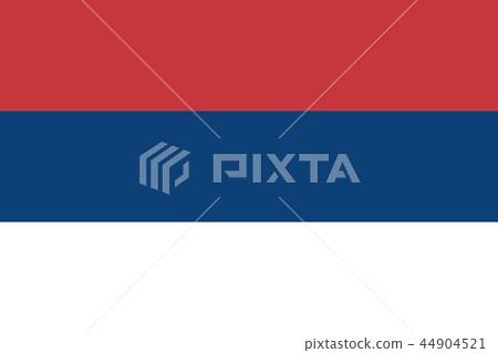 Civic flag of Serbia - tricolor, vector - Stock Illustration [44904521 ...