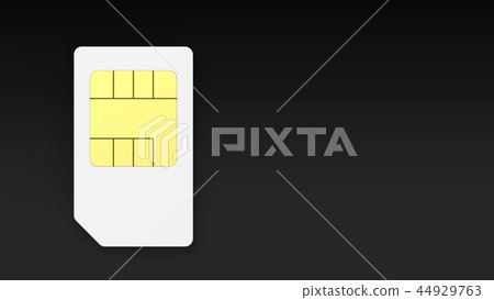 SIM card left black background - Stock Illustration [44929763] - PIXTA