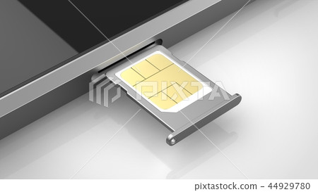 SIM card and smartphone close up - Stock Illustration [44929780] - PIXTA