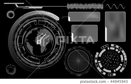Design of HUD menu user interface. - Stock Illustration [44945943] - PIXTA
