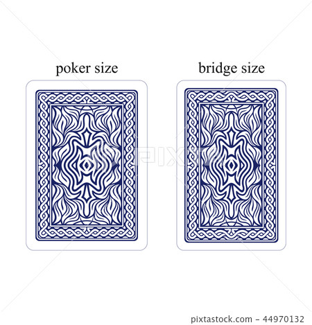 Backside of playing cards. Dark blue - Stock Illustration [44970132 ...