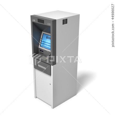3d rendering of an isolated bank ATM machine... - Stock Illustration [44986027] - PIXTA