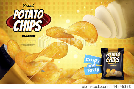Potato chip ads - Stock Illustration [44996338] - PIXTA