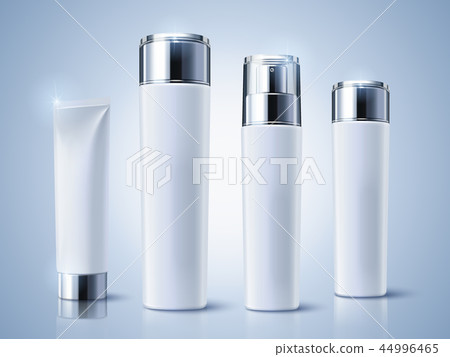 Light blue cosmetic containers - Stock Illustration [44996465] - PIXTA