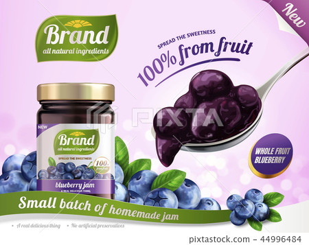 Blueberry jam ads - Stock Illustration [44996484] - PIXTA