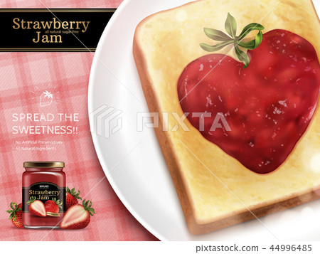 Strawberry jam ads - Stock Illustration [44996485] - PIXTA