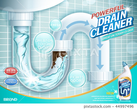 Drain cleaner ads - Stock Illustration [44997496] - PIXTA