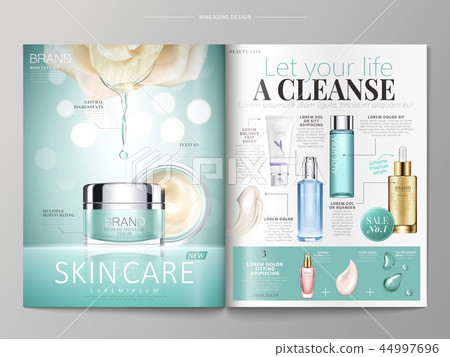 Skin care magazine template - Stock Illustration [44997696] - PIXTA