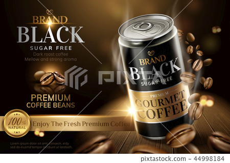 Premium black canned coffee ads - Stock Illustration [44998184] - PIXTA