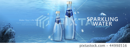 Sparkling water banner ads - Stock Illustration [44998516] - PIXTA