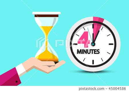 Four Minutes Clock Symbol - Stock Illustration [45004586] - PIXTA