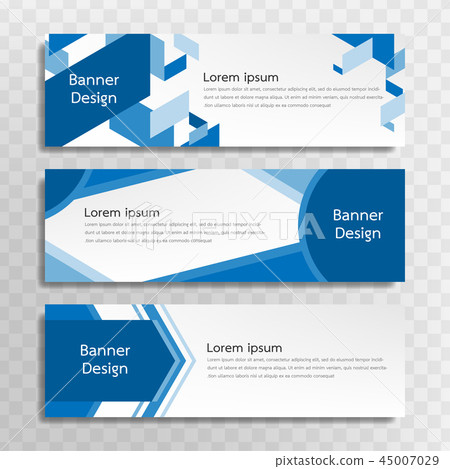 Banner templates set for web design or topics. - Stock Illustration ...