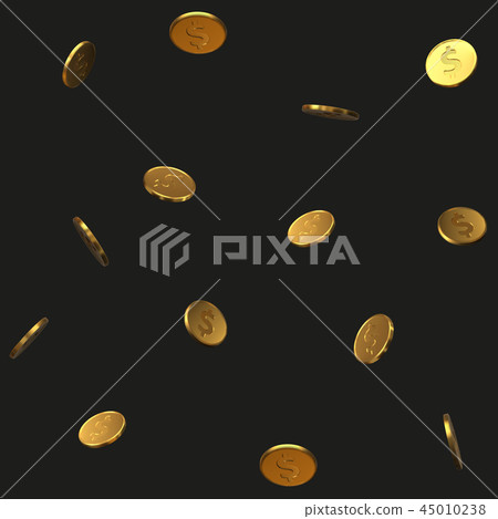 seamless golden dollar coins pattern. realistic... - Stock Illustration ...