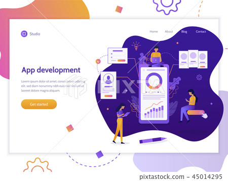 App development web banner - Stock Illustration [45014295] - PIXTA