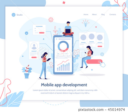 App development web banner - Stock Illustration [45014974] - PIXTA