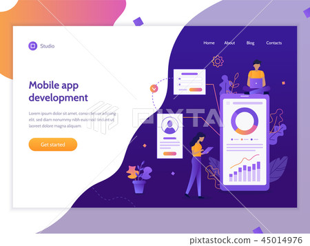 App development web banner - Stock Illustration [45014976] - PIXTA