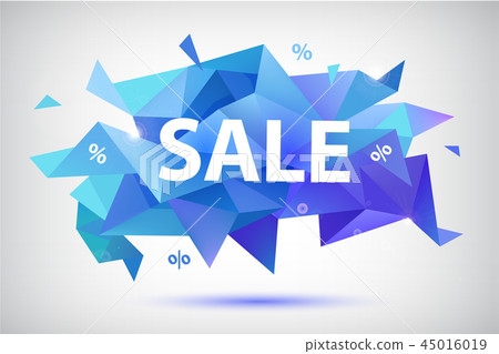 Vector set of sale faceted geometric banners,... - Stock Illustration ...
