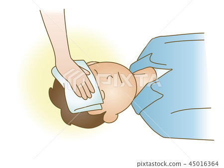 First aid treatment illustration 23: Head... - Stock Illustration ...