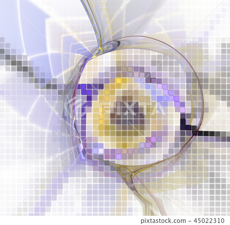 Blue digital space. Square background - Stock Illustration [45022310 ...