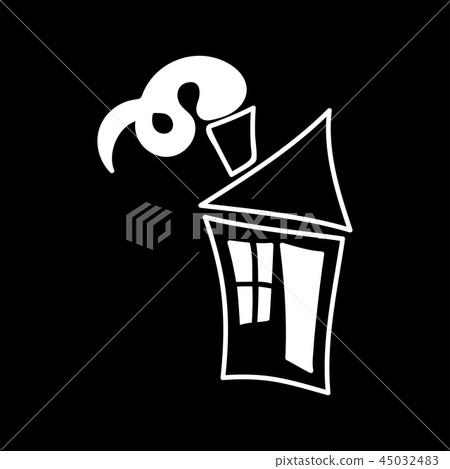 toy house retro logo icon. isolated white...-插圖素材 [45032483] - PIXTA圖庫