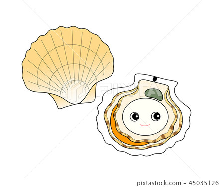 Scallop character - Stock Illustration [45035126] - PIXTA