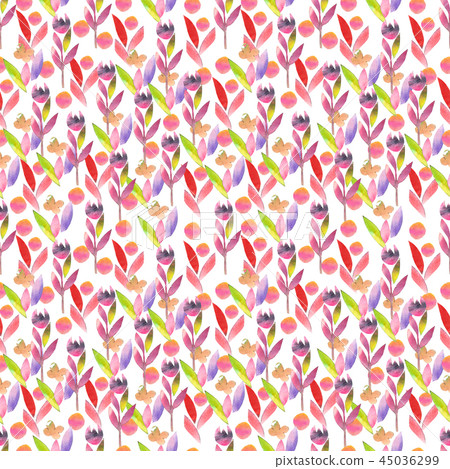 Watercolor seamless pattern - Stock Illustration [45036299] - PIXTA