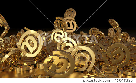 Signs of email falling on a pile - Stock Illustration [45048386] - PIXTA