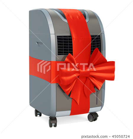 Portable Air Conditioner with red ribbon and bow-插圖素材 [45050724] - PIXTA圖庫