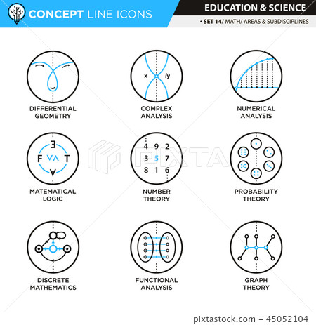 Concept Line Icons Set 14 Math - Stock Illustration [45052104] - PIXTA