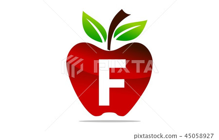 Apple letter F Logo Design Template Vector - Stock Illustration ...