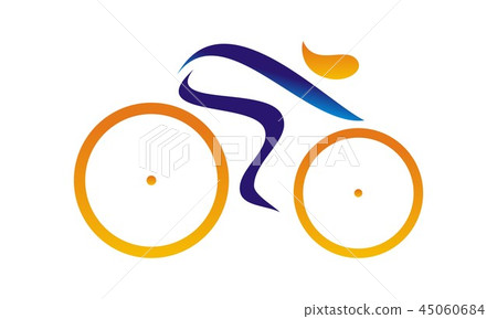 Stylized Bike Race - Stock Illustration [45060684] - PIXTA