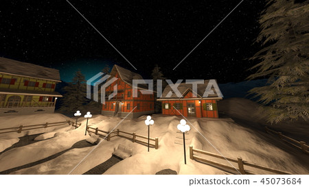 Snow lodge - Stock Illustration [45073684] - PIXTA