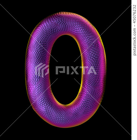 Number 0 zero made of natural purple snake skin... - Stock Illustration ...