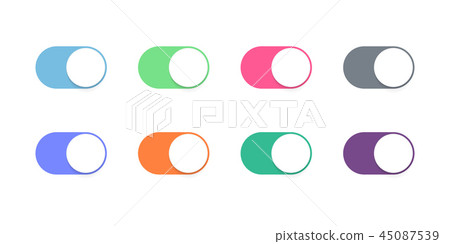 Toggle button switch slider web UI vector icons - Stock Illustration ...